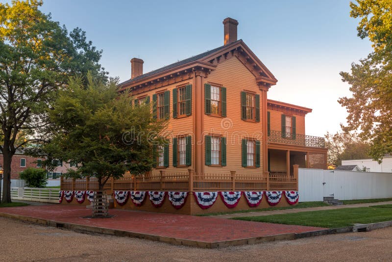 Historic Lincoln Home in Springfield, USA Stock Image - Image of ...