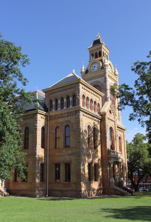 Historic Llano County Courthouse Located in Downtown Llano TX Stock ...
