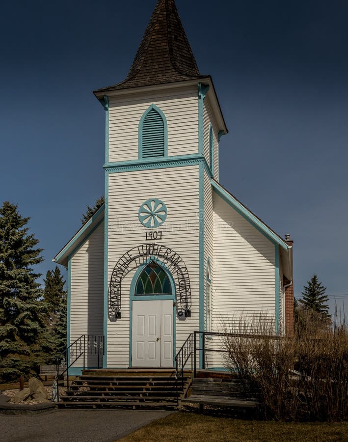 Historic Luthern Church Still Stands Markerville Alberta Canada Stock ...
