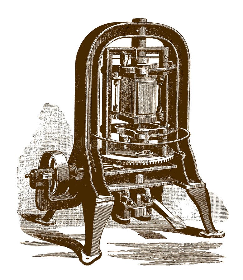 Historical Industrial Machine for Seaming Cans Stock Vector ...