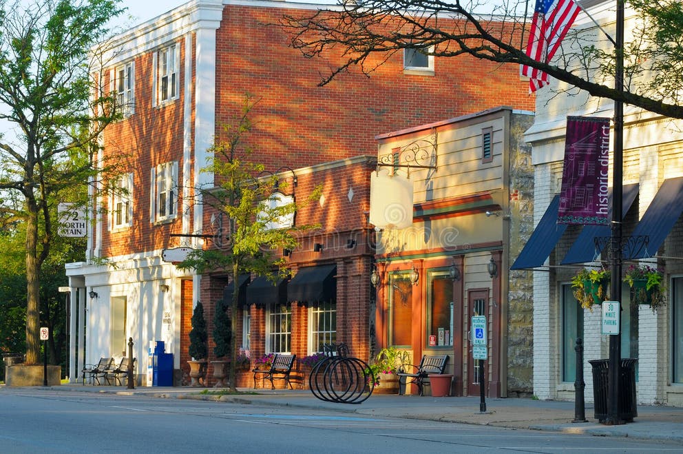Historic Main Street stock photo. Image of street, facade - 5596252