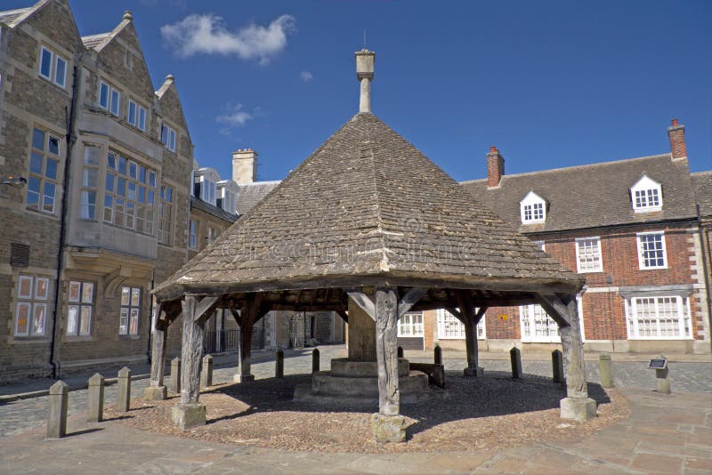 Historic Market Place, Oakham, England. Stock Photo - Image of town ...