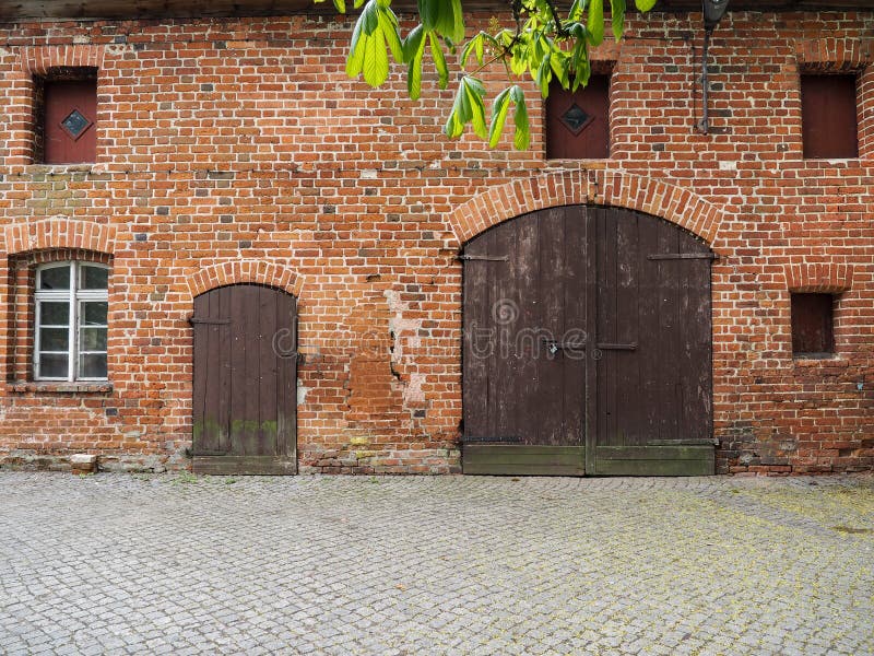 The Historic, Medieval Red Brick Building Stock Image - Image of ...