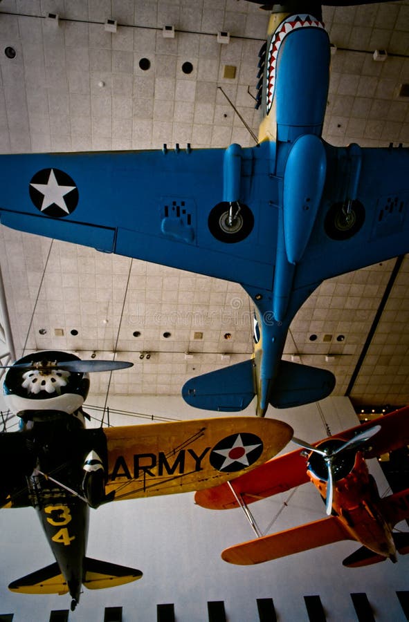 Historic Military Aircraft Hanging in a Museum Editorial Image - Image ...