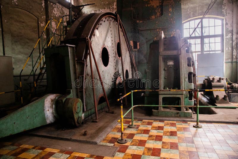 Historic Mining Machine in an Abandoned Coal Mine Museum Editorial ...