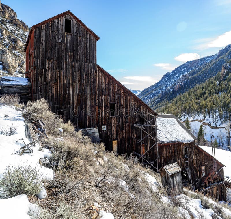 Historic Mining Structure in Remote Idaho Mountains Stock Photo - Image ...