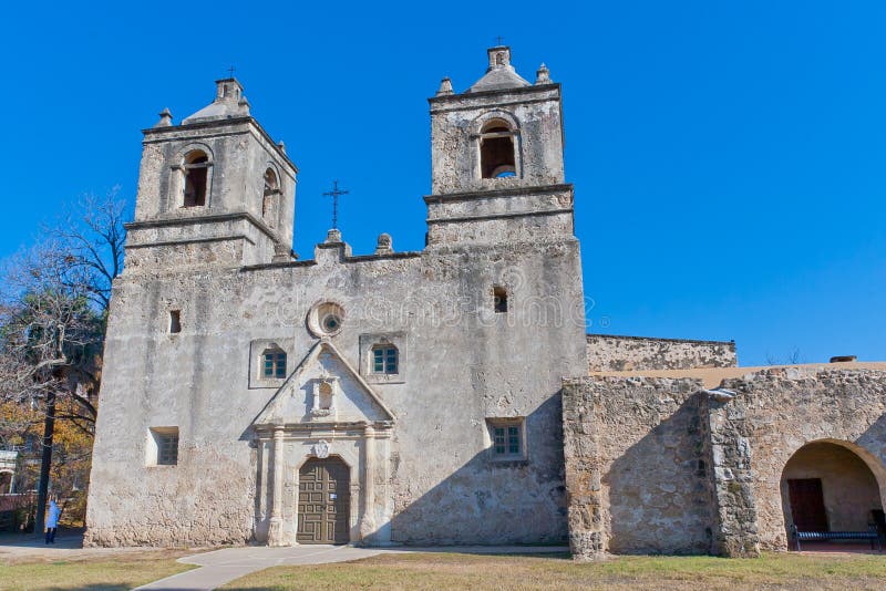 Historic Mission Concepcion in San Antonio, Texas Stock Image - Image ...