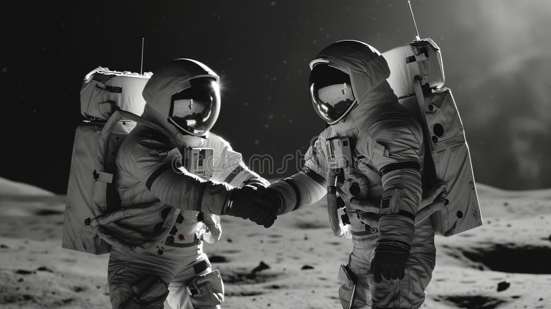 Historic Moment: Two Astronauts from Different Nations Shake Hands on ...