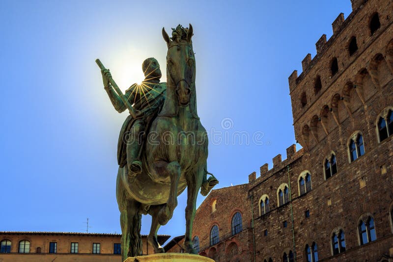 Statue in Square in Florence, Italy Stock Image - Image of architecture ...