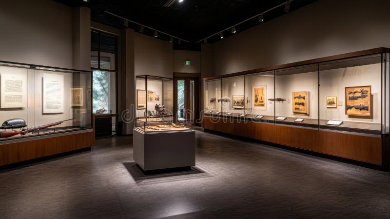Historic Museum Display Featuring Militaria Artifacts and War ...