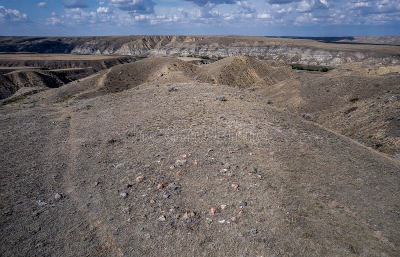 Historic Native American Teepee Ring Stock Photo - Image of ring, coast ...