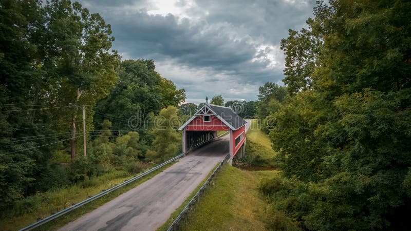 Historic Netcher Road Covered Bridge in Ashtabula County Ohio State ...
