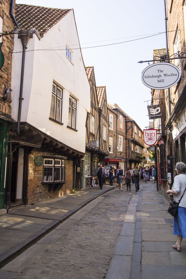 Historic, Old Architecture in the Streets of York, England, UK ...