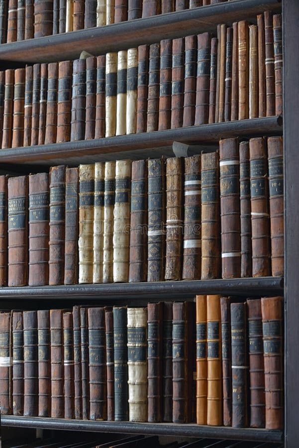 Historic Old Books in Library Stock Image - Image of archives, indoors ...