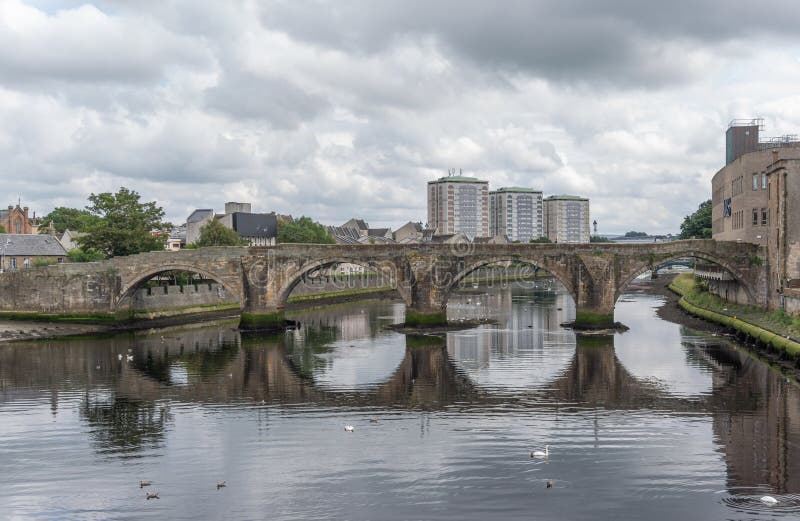 The Historic Old Bridge at Ayr in Scotland Stock Image - Image of kirk ...