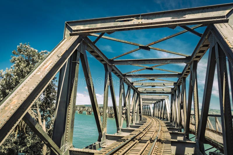 Historic Old Railway Bridge Structure Aged Image Effect Stock Image ...