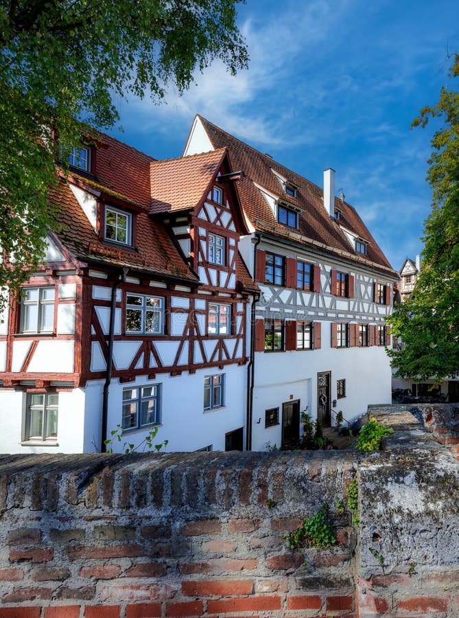 Historic old town of Ulm stock image. Image of wall - 359425823