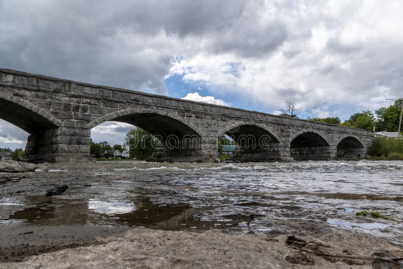 Pakenham Stone Arch Bridge in Ontario Stock Image - Image of ...