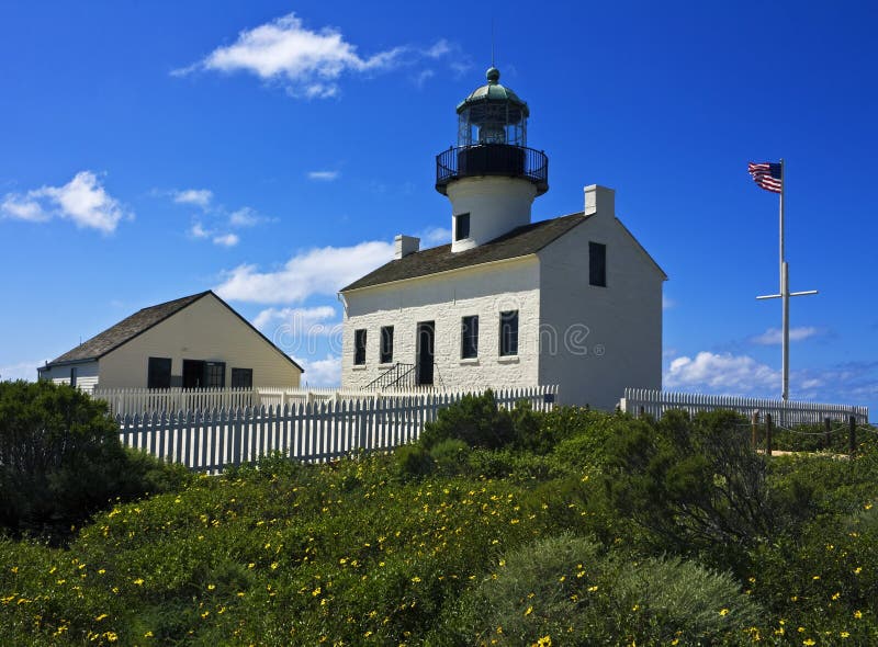 Point Loma Lighthouse in Cabrillo National Park Stock Photo - Image of ...