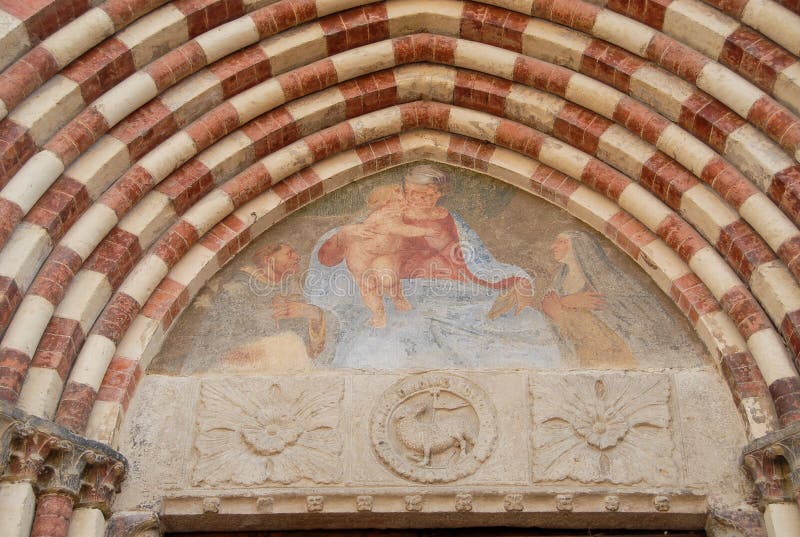 Historic Portico in the Cathedral, Italy Stock Image - Image of ...