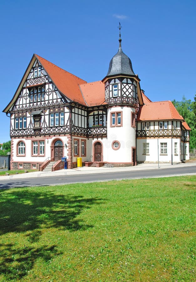 Historic Post Office,Thuringian Forest Stock Image - Image of forest ...