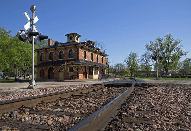 Historic Railroad Depot stock photo. Image of rural, galena - 31214622