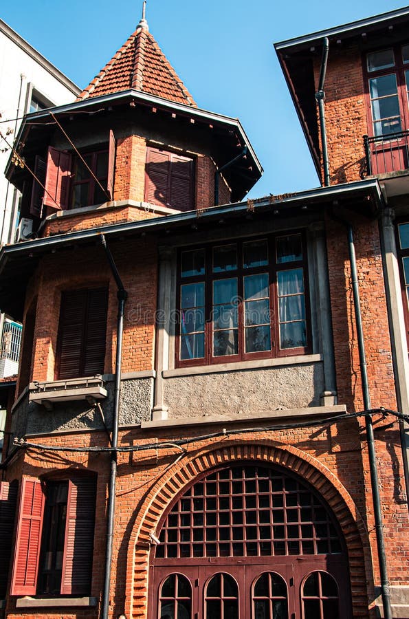 Historic Red Brick Structure in the City of Wuhan, China Editorial ...