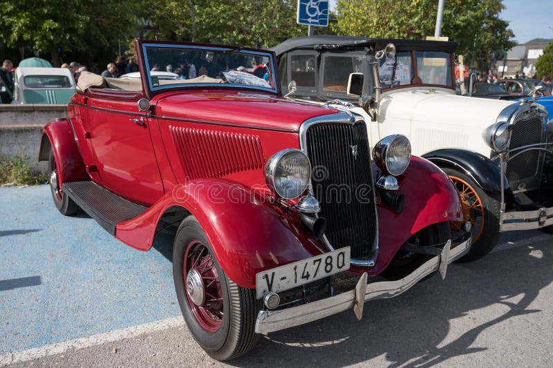 Historic Red 1933 Ford V8 Spider Model B or Model 18 Editorial Stock ...