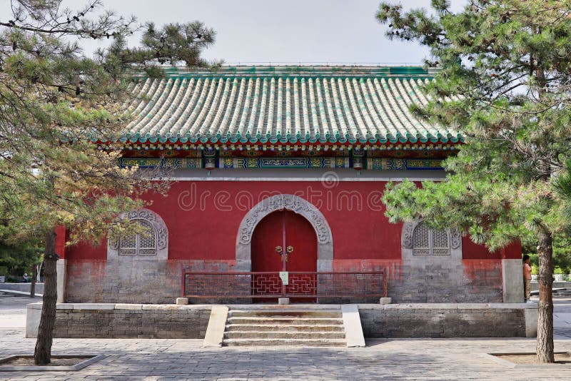 Historic Red Pudu Temple in Beijing Stock Photo - Image of asian ...