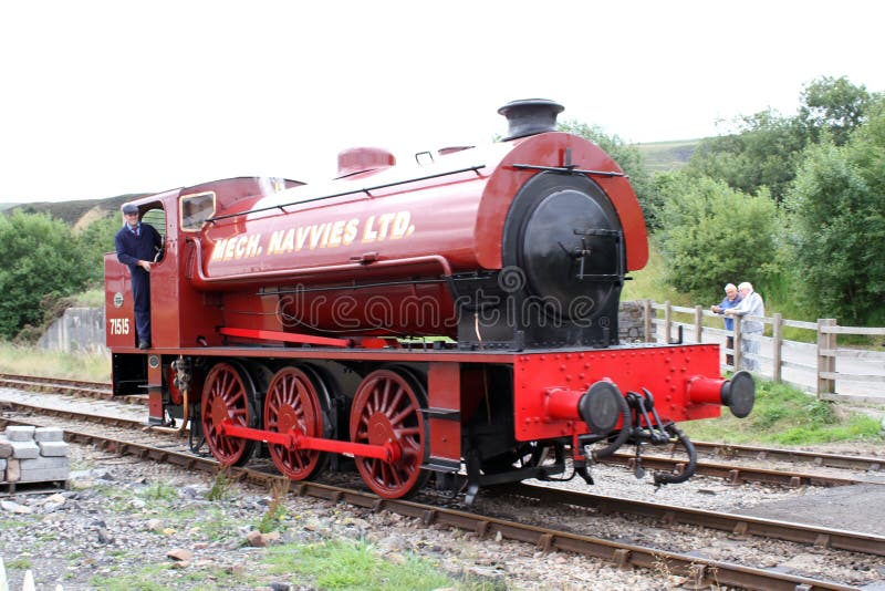 Historic Red Steam Train Engine Editorial Image - Image of beacons ...
