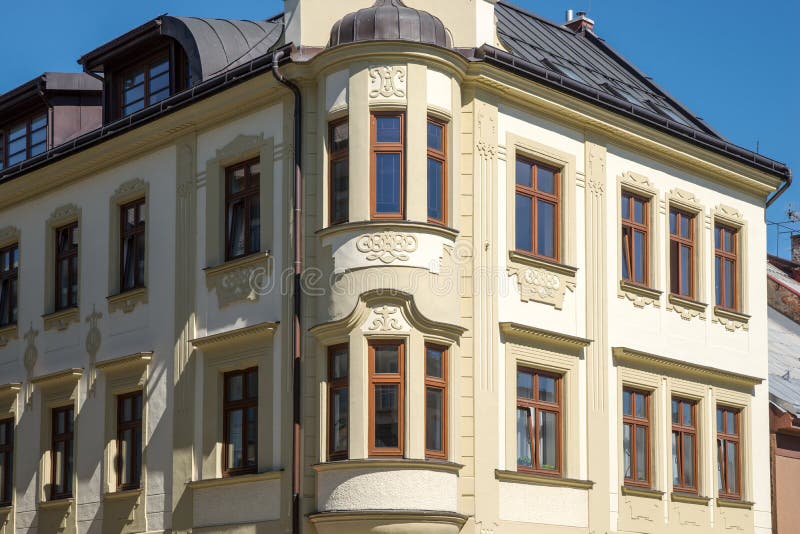 Historic Renovated Corner House Stock Image - Image of typical, classic ...