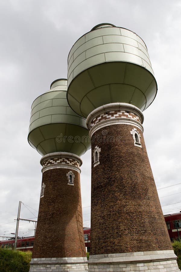 Historic Renovated Water Tank Stock Image - Image of metal, windows ...