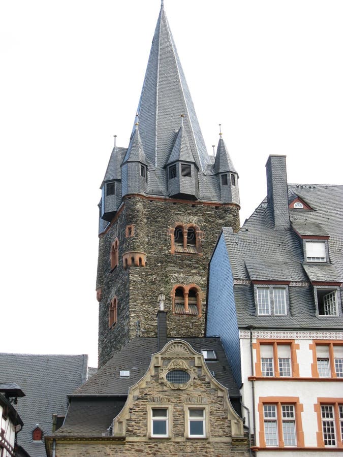 A Historic Roman Church Tower Stock Image - Image of germany, church ...