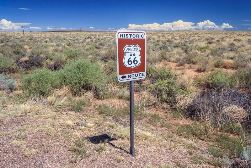 Historic Route 66 Sign in Arizona USA Stock Image - Image of street ...