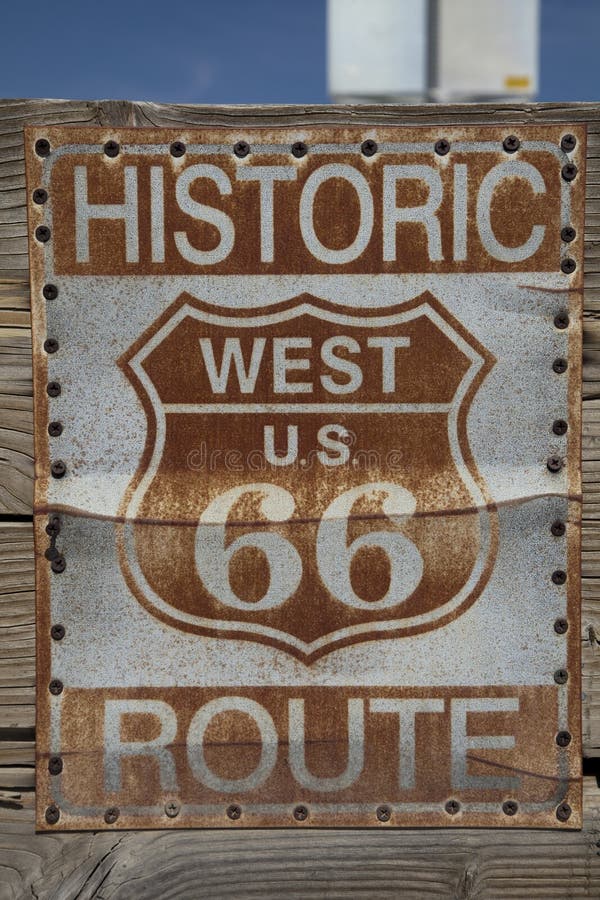 Historic Route 66 Sign stock photo. Image of symbol, mother - 67760822