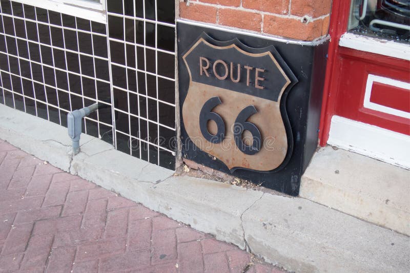 Historic Route 66 Sign in Williams, Arizona Stock Photo - Image of ...