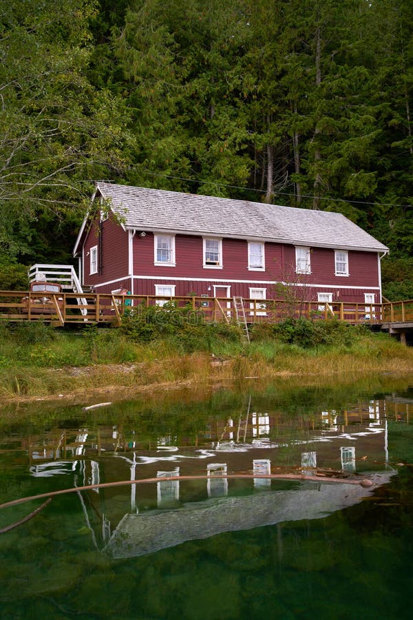 Historic Rustic Accommodations on Pilings Telegraph Cove Stock Photo ...