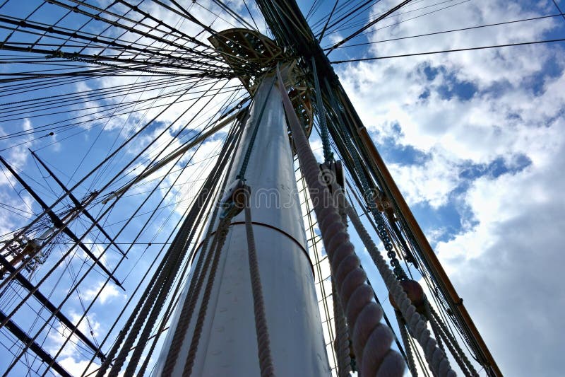 Historic sailboat mast stock photo. Image of travel - 359800668