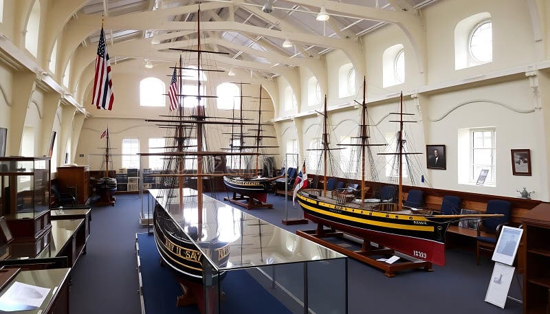 Historic Ship Models in Museum, Showcasing Maritime History and Naval ...