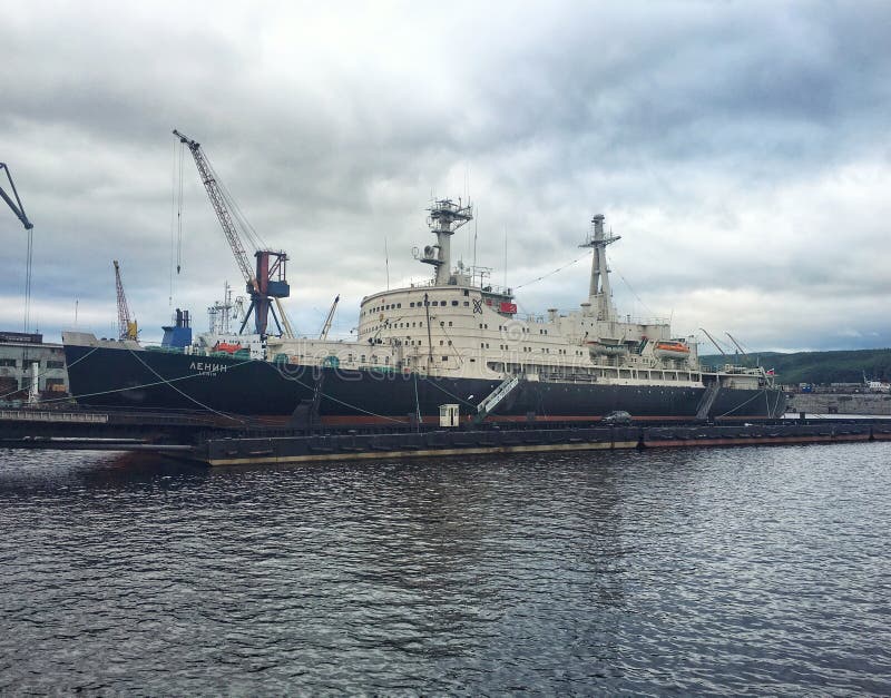 Icebreaker Lenin in Murmansk Editorial Photography - Image of russia ...