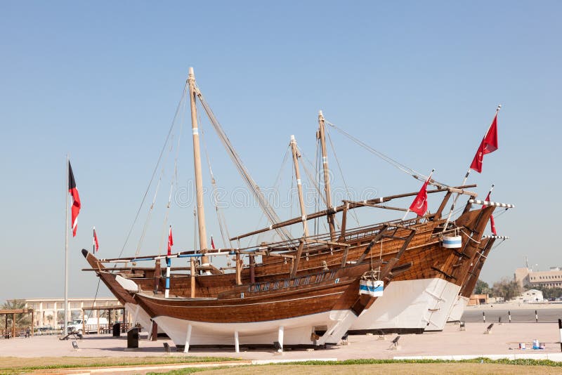 Historic Ships at the Maritime Museum of Kuwait Stock Image - Image of ...