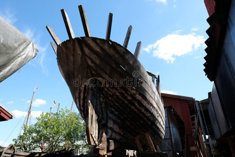 Historic shipyard stock photo. Image of factory, wood - 124059244