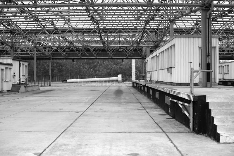 Historic Shot of Checkpoint at the Former Inner German Border at ...