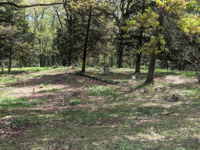 Historic Southern Graveyard, Cemetery Headstone Stock Photo - Image of ...