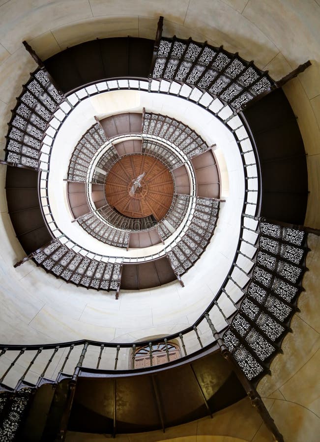 Spiral Staircase at the Law Library in the Iowa State Capitol Stock ...
