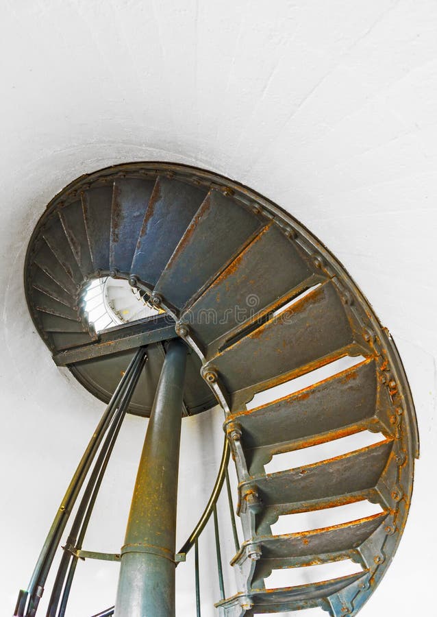 Historic Staircase Inside Point Arena Lighthouse Stock Photo - Image of ...