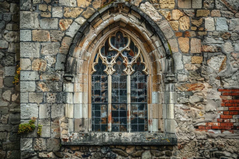 A Historic Stone Building with a Prominent Clock Tower and Window ...