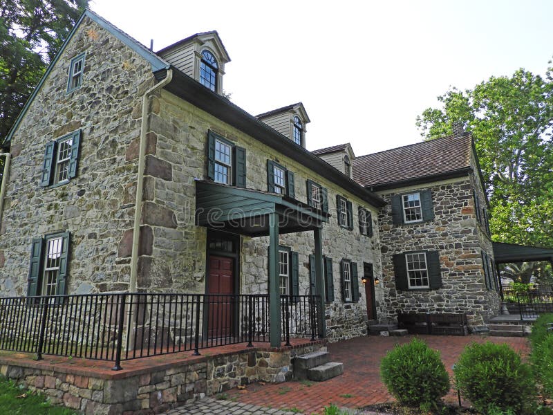 Historic Colonial Stone Mansion Poole Forge Iron Plantation USA Stock ...
