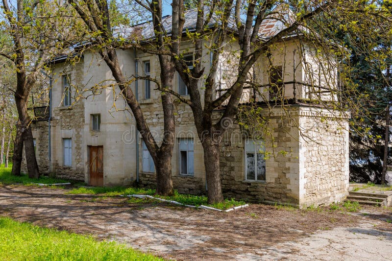 Historic Stone House Surrounded by Trees in Peaceful Countryside ...
