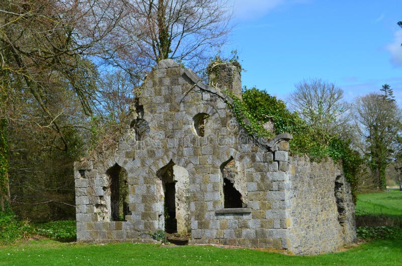 Historic Stone Ruins in Adare Ireland in the Spring Stock Image - Image ...